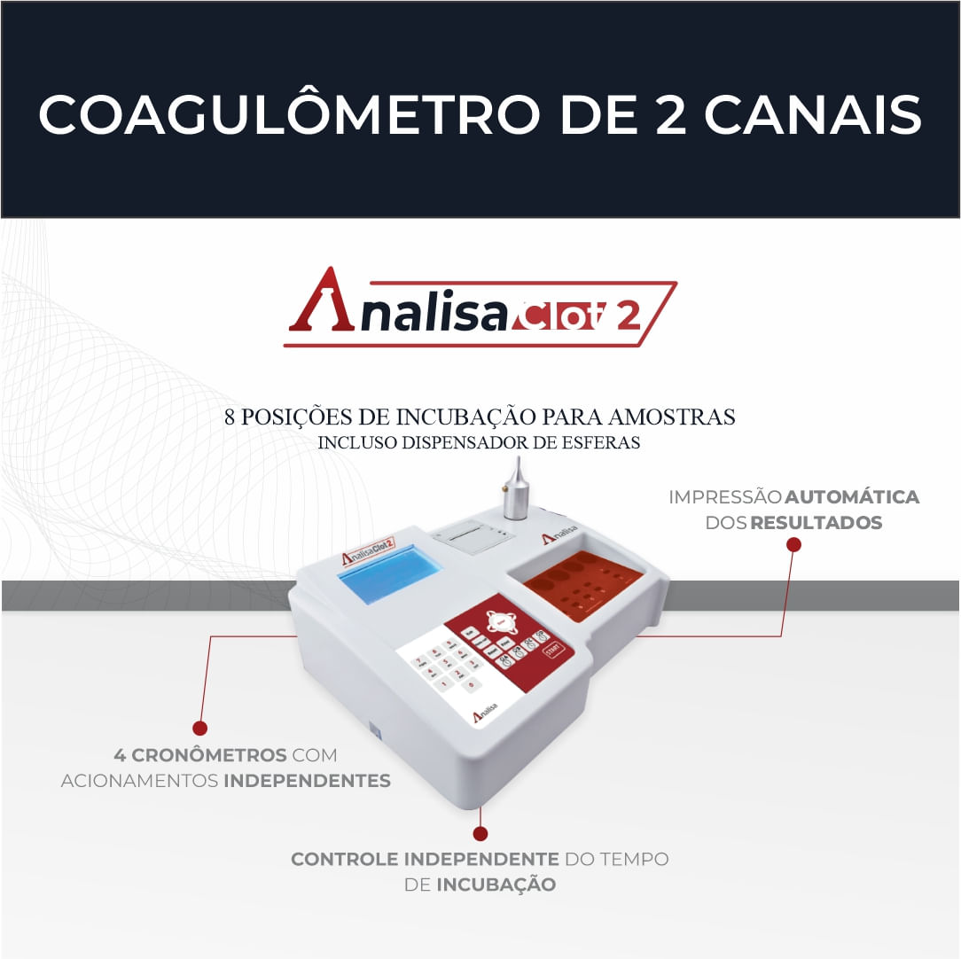 Coagulômetro Analisa Clot 2 | GenomDx - GenomaDx - Sua plataforma ...